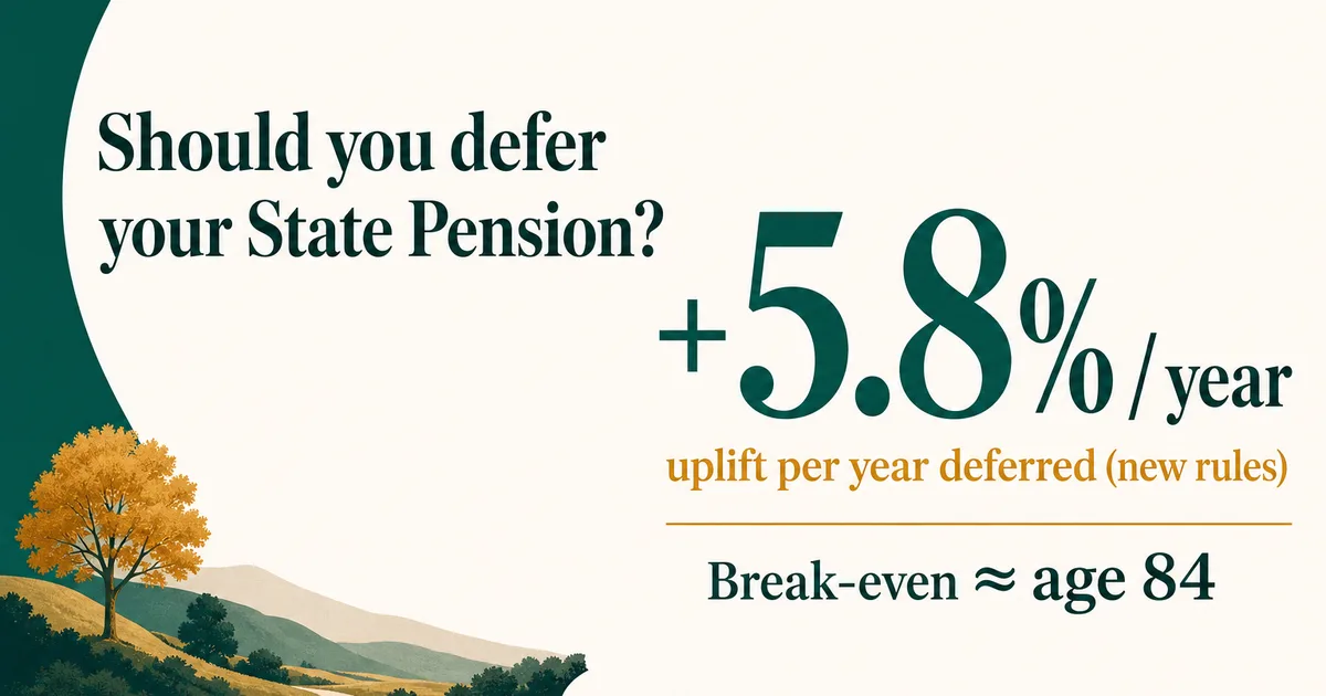 Should I defer my State Pension? 2026/27 guide